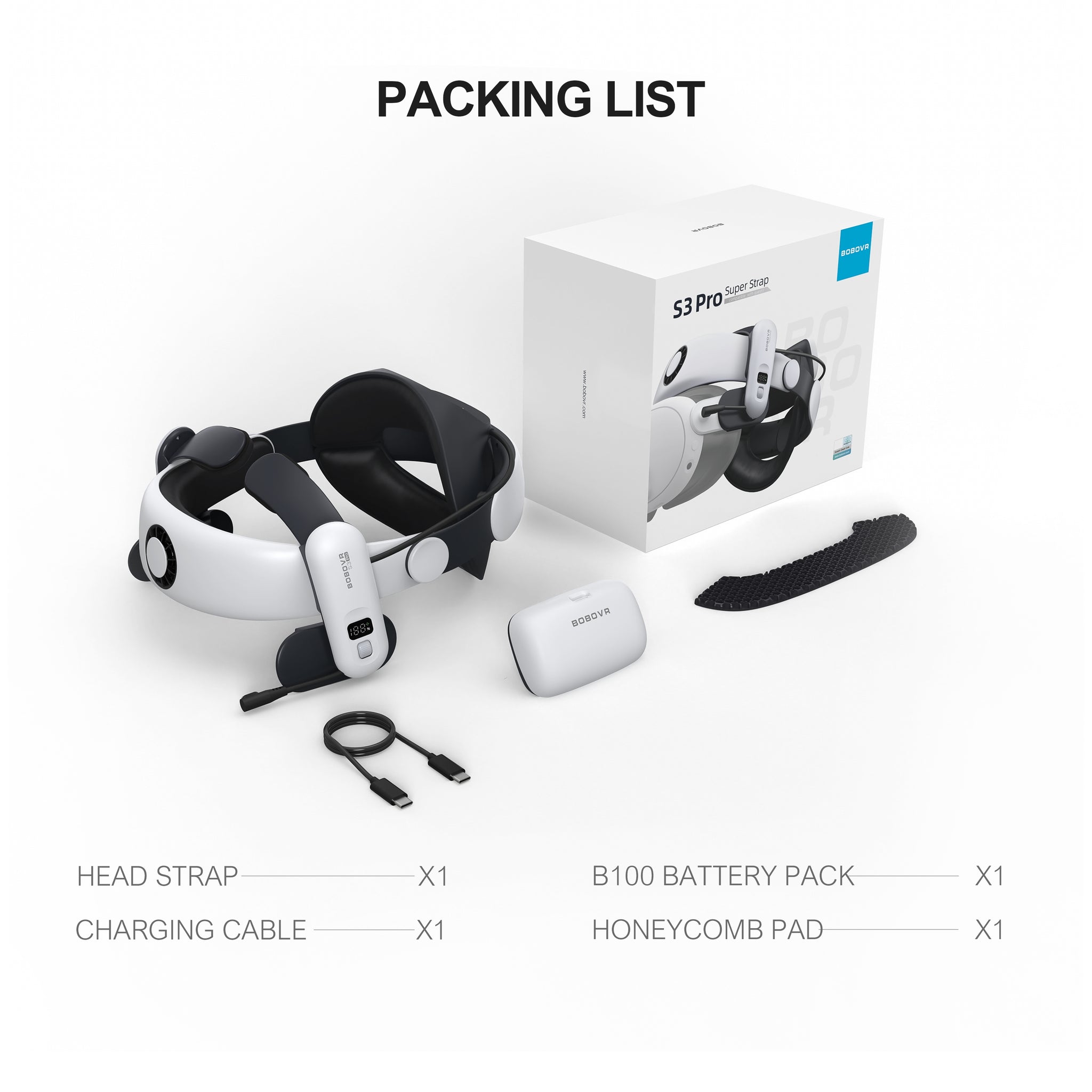 BOBOVR S3 Pro Battery Strap for Meta Quest 3