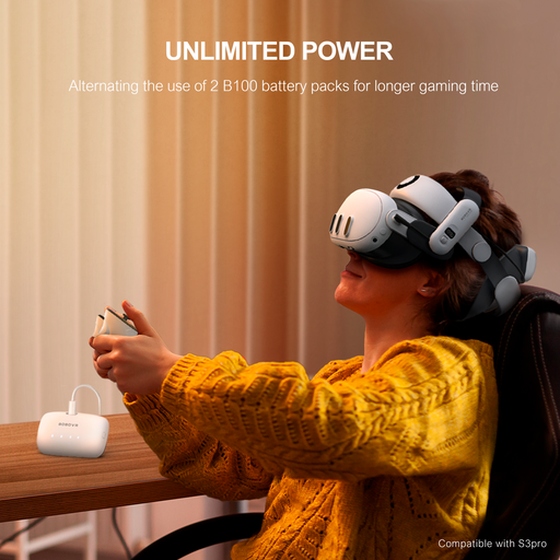 BOBOVR B100 Battery Pack for BOBOVR S3 Pro strap, 10000mAh capacity