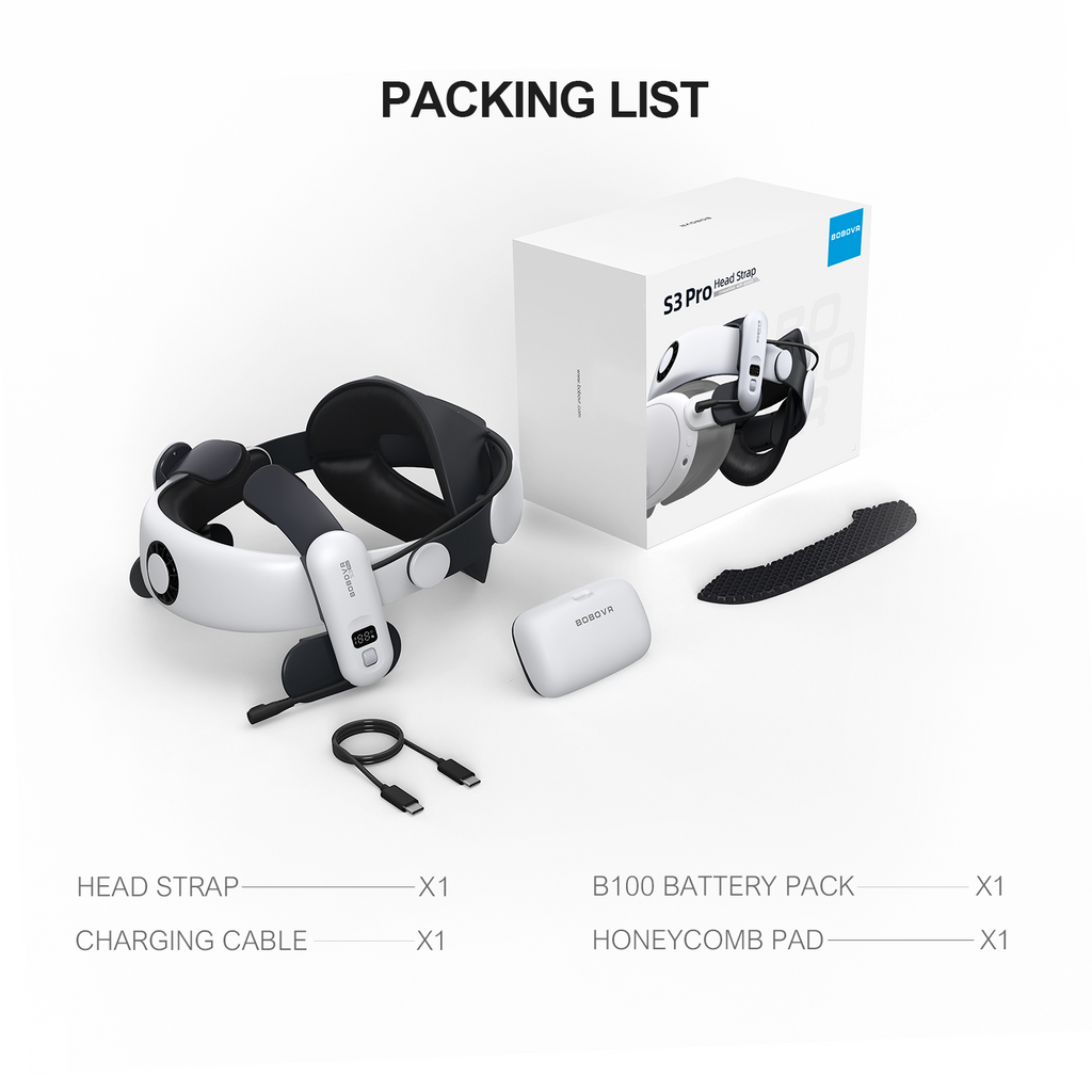 BOBOVR S3 Pro Batterie-Riemen für Meta Quest 3 & Quest 3S
