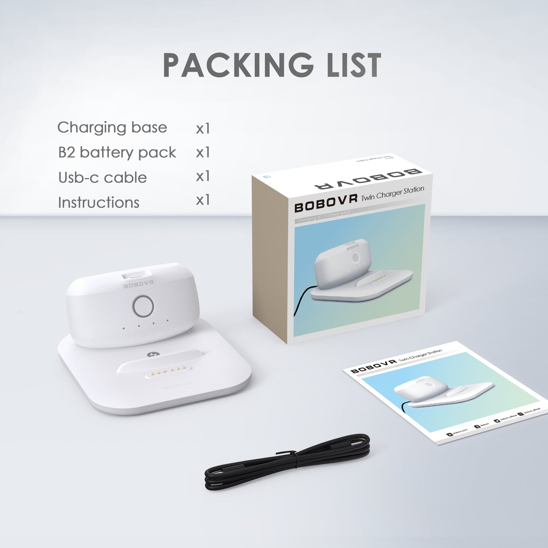 BOBOVR Twin Charger Station/Dock for B2